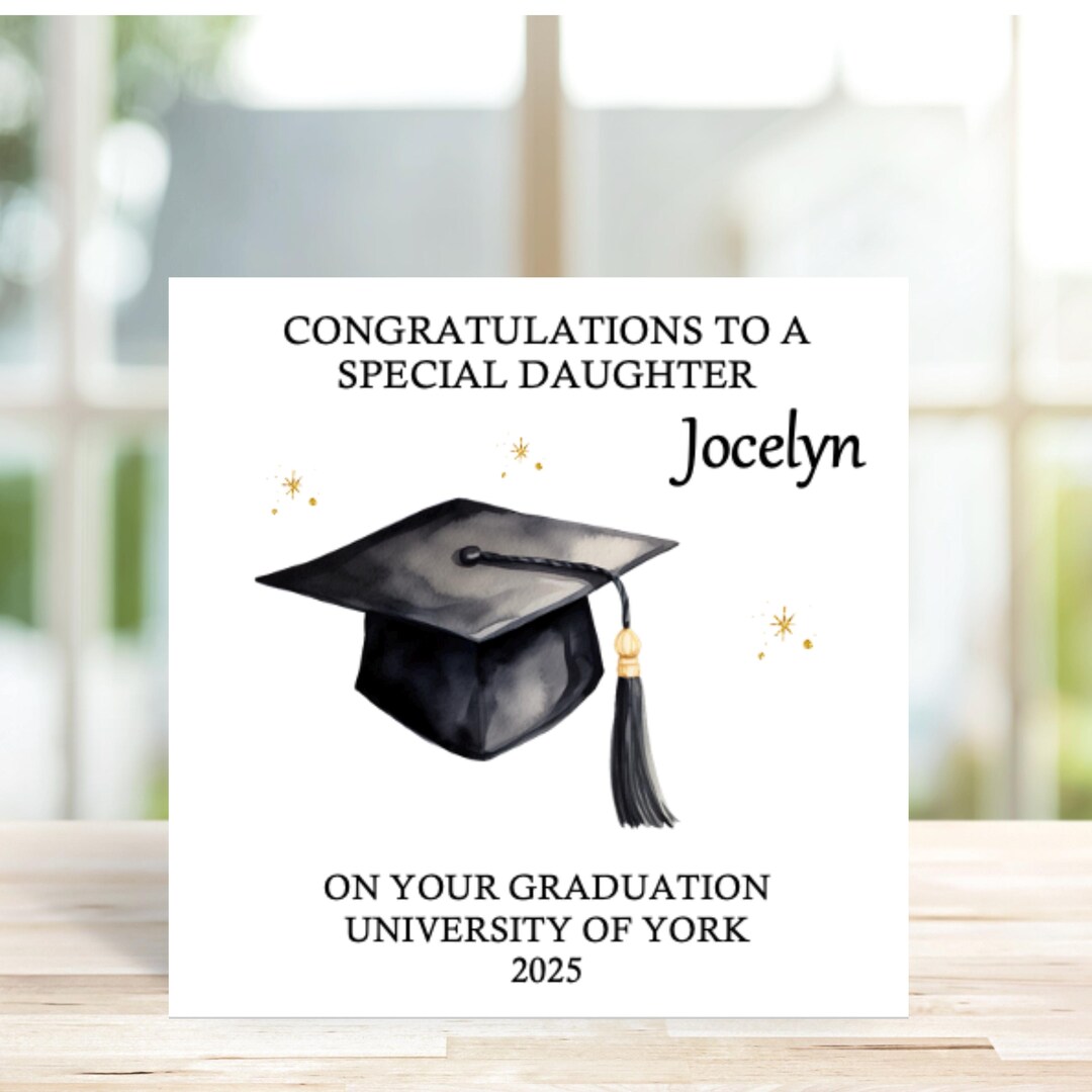Daughter Graduation Card, Personalised University Graduation Card to a ...