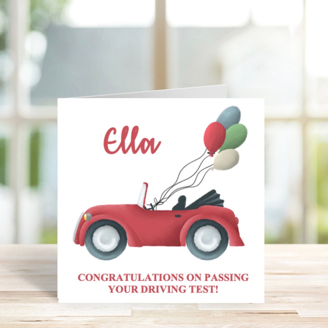 Personalised Driving Test Congrats Card, Congratulations on Passing ...