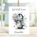 Personalised Get Well Card, Penguin Card, Get Well Soon Card ...
