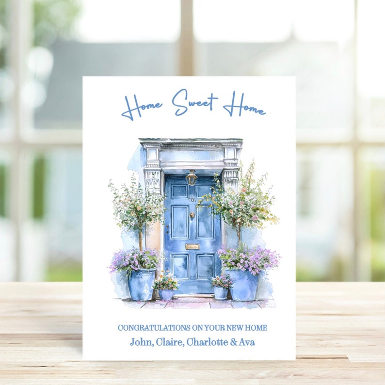 Personalised New Home Card, Home Sweet Home Card, Housewarming Card ...