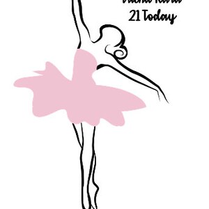 Personalised Ballerina Birthday Card, Ballerina Card, Ballet Dancer ...