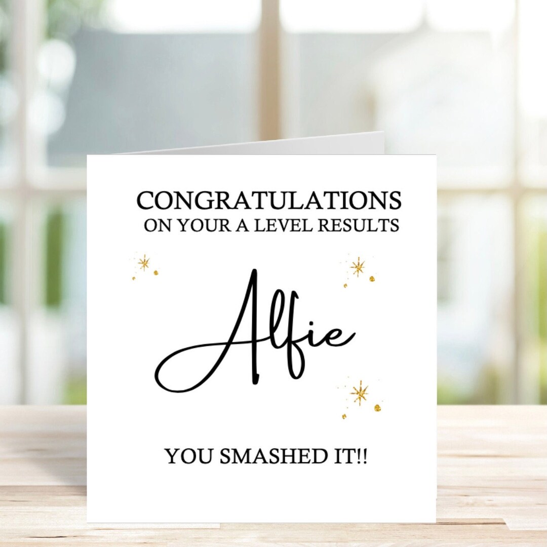 Personalised Exam Congrats Card, Exam Results Card, Card for A Levels ...