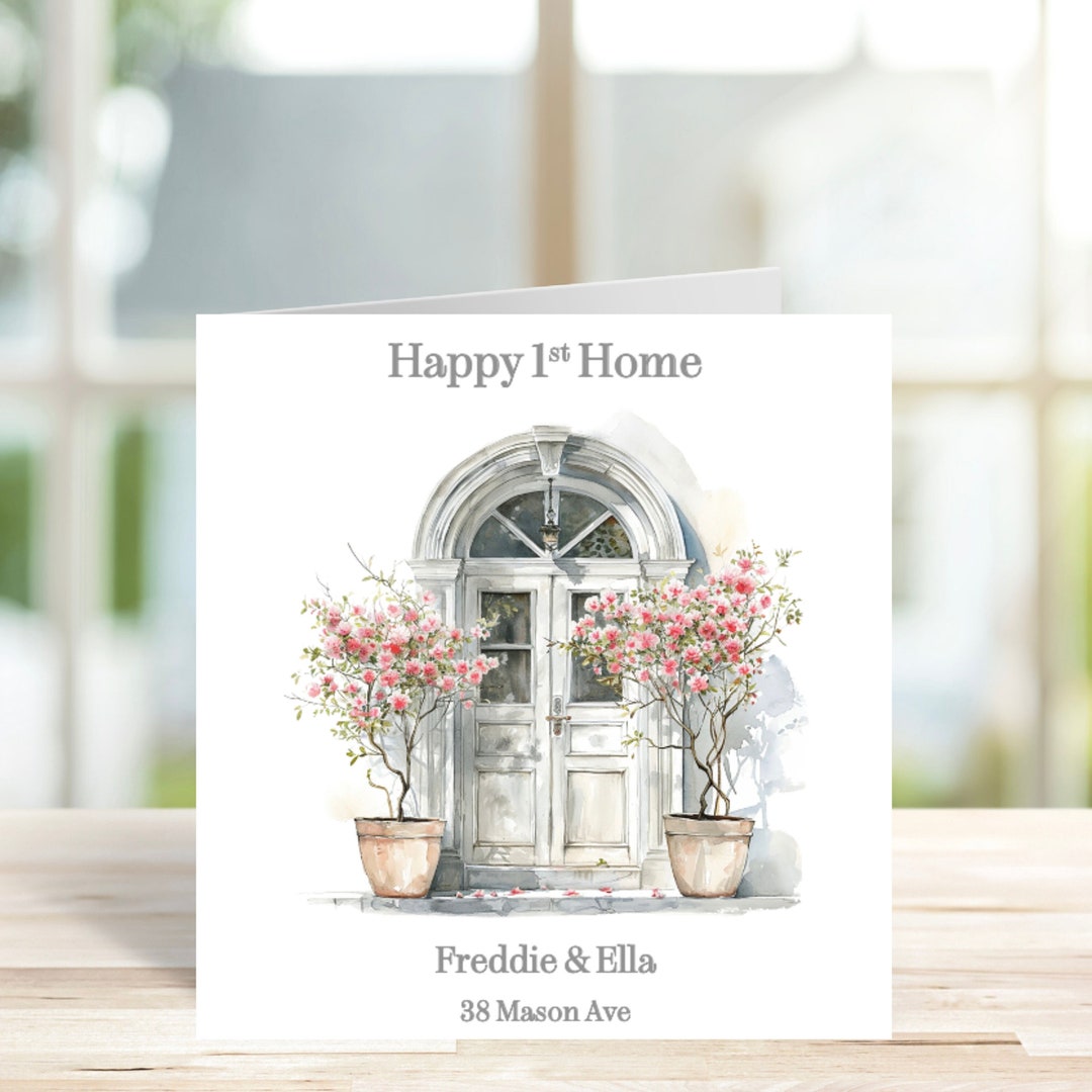 Personalised New Home Card, Happy 1st Home Card, Housewarming Card ...