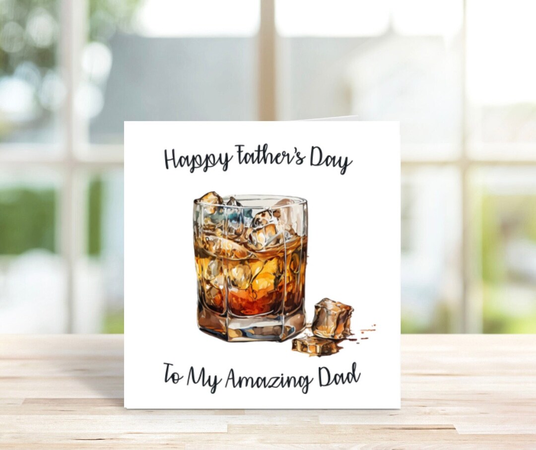 Personalised Whiskey Father's Day Card, Father's Day Card, Whiskey Card ...