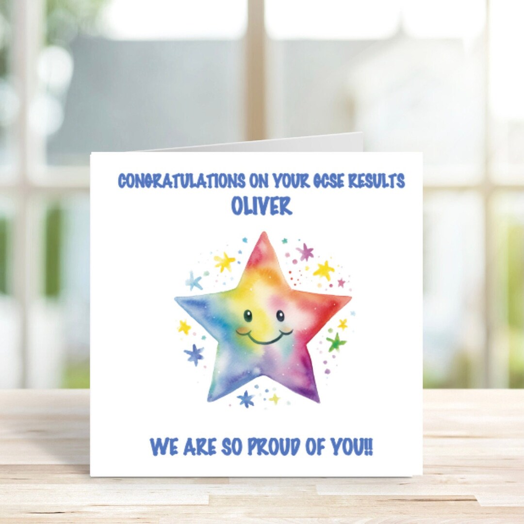 Personalised Exam Congrats Card, Exam Results Card, Card for A Levels ...