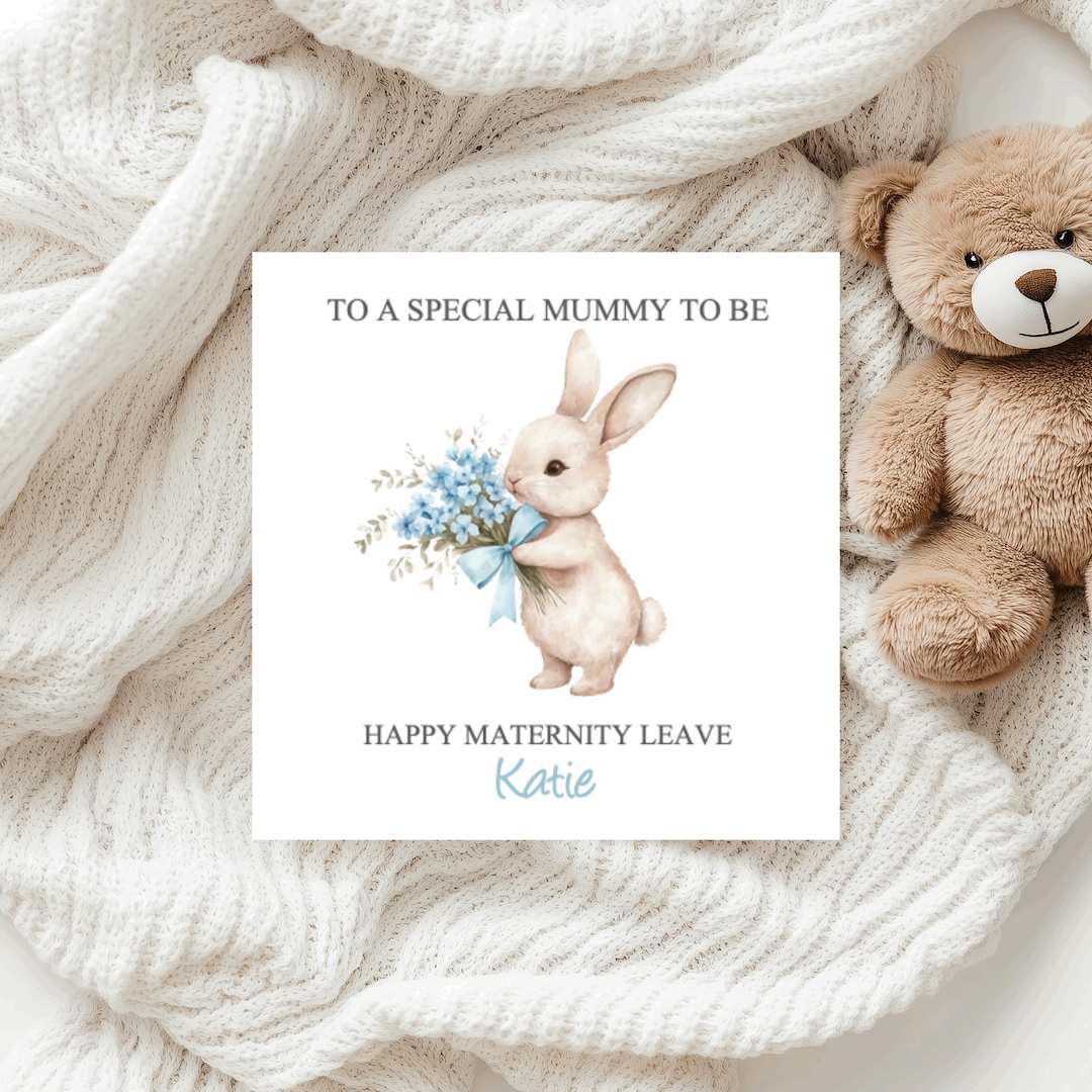 Personalised Maternity Leave Card, Mummy to Be, Maternity Good Luck ...