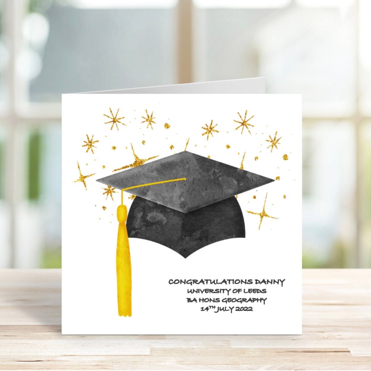 Personalised Graduation Watercolour Card, Personalised Graduation Card ...