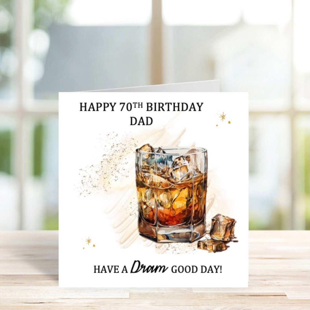 Personalised Whiskey Birthday Card, Whiskey Card, Card for Whiskey ...
