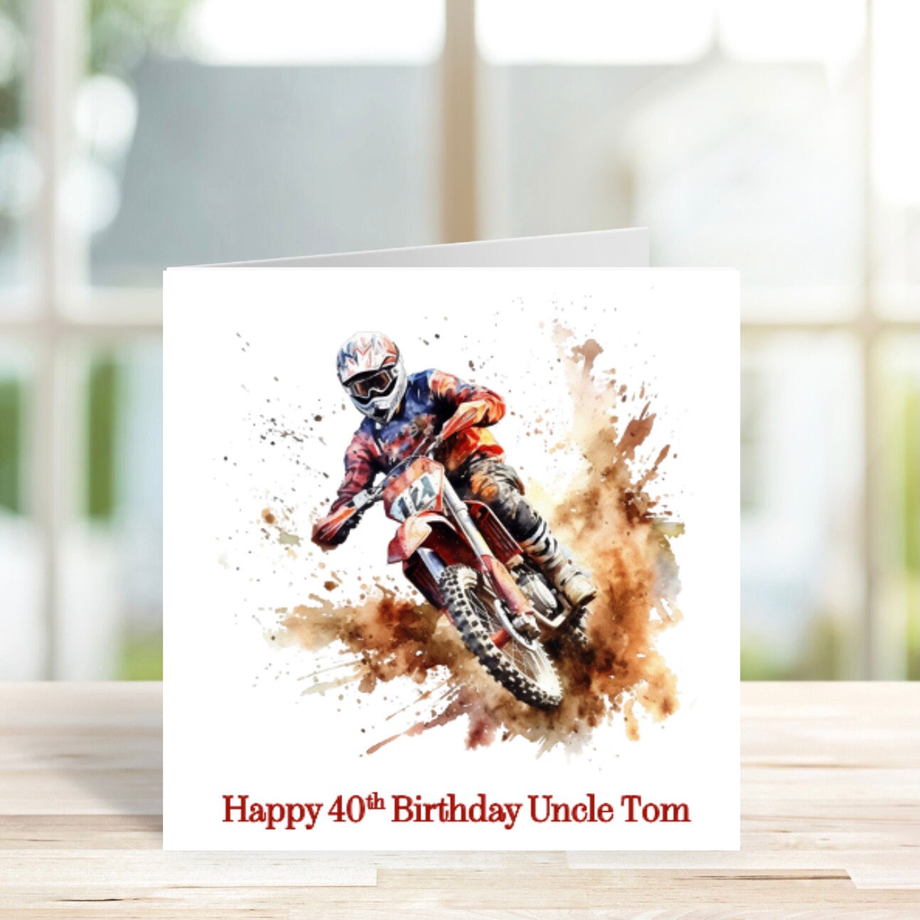 Personalised Motocross Birthday Card for Son Grandson - Etsy