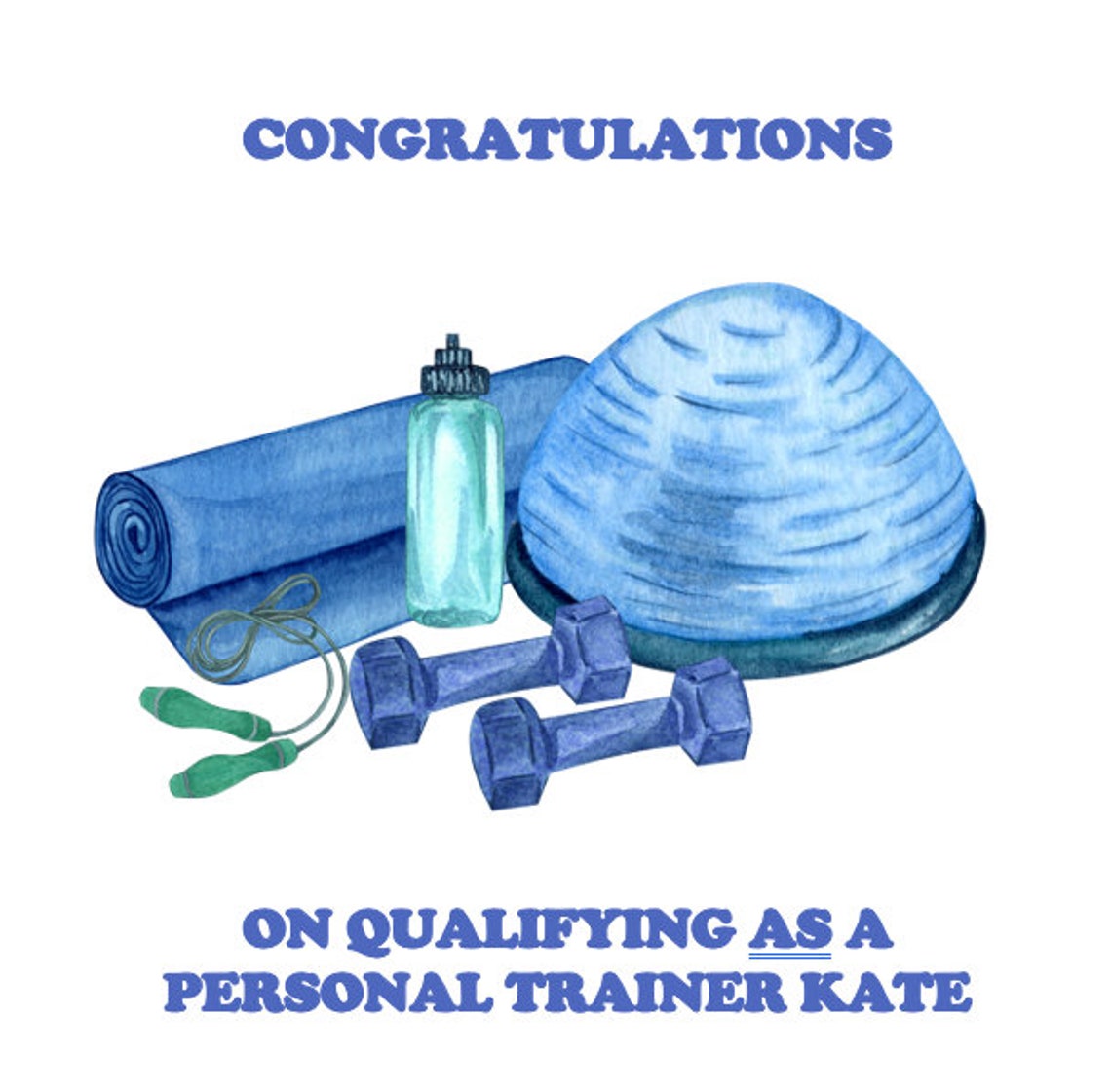 Personalised Fitness Birthday Card, Fitness Card, Gym Birthday Card ...