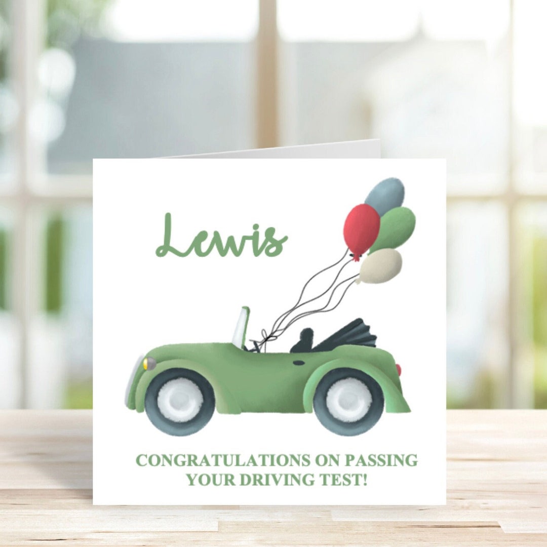 Personalised Driving Test Congrats Card, Congratulations on Passing ...