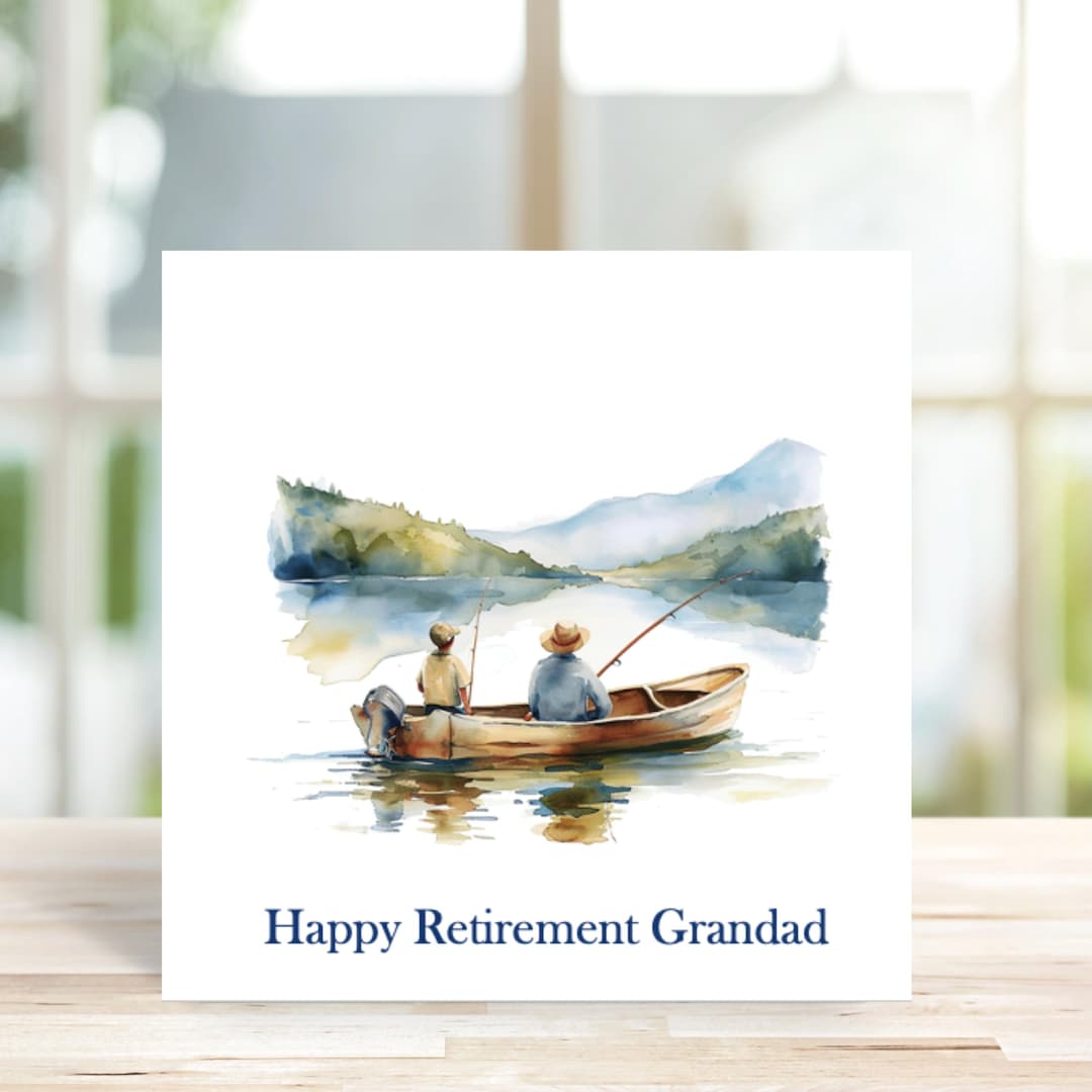 Personalised Fishing Retirement Card for Dad, Grandad, Colleage, Friend ...