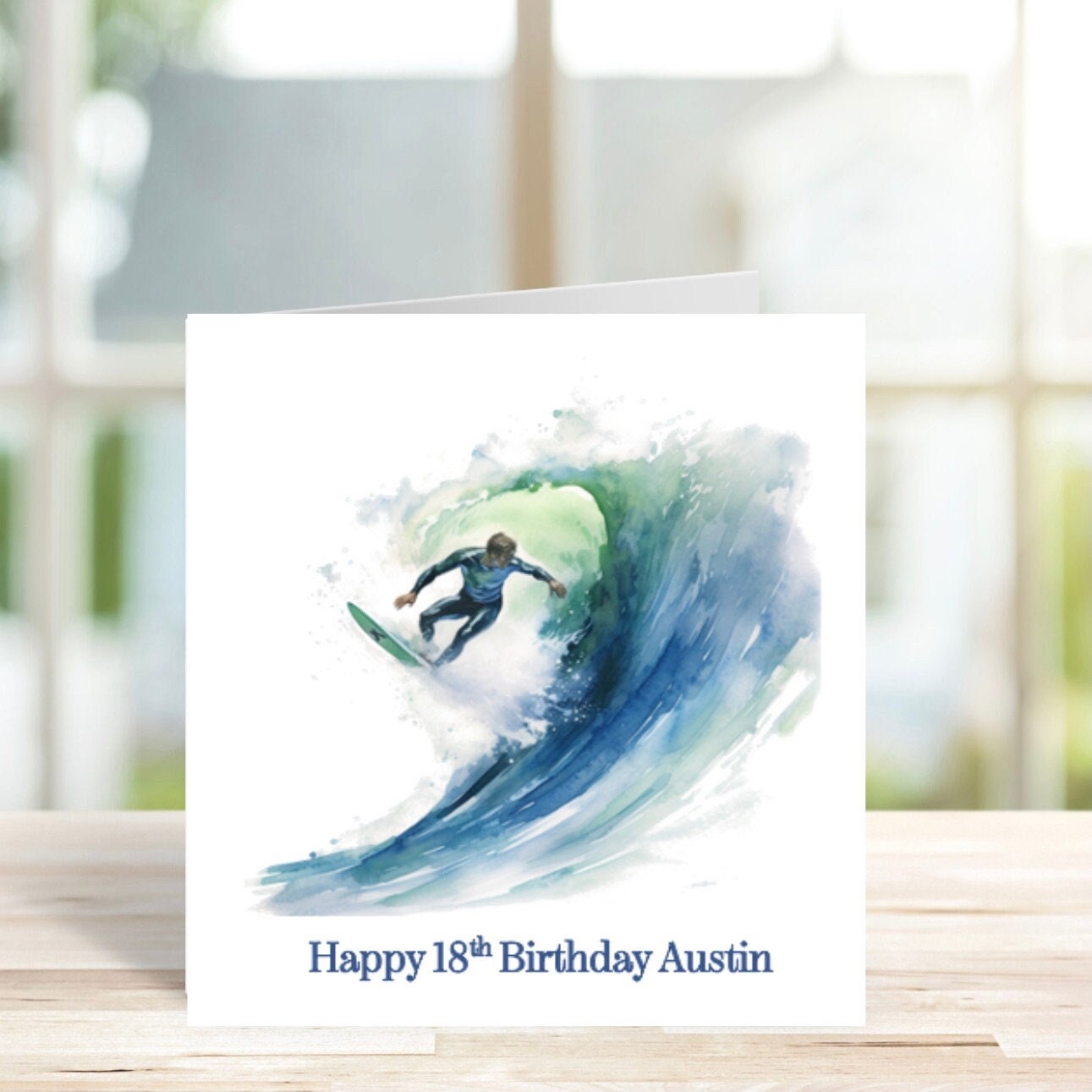 Personalised Surfer Birthday Card for Son, Grandson, Brother, Nephew ...