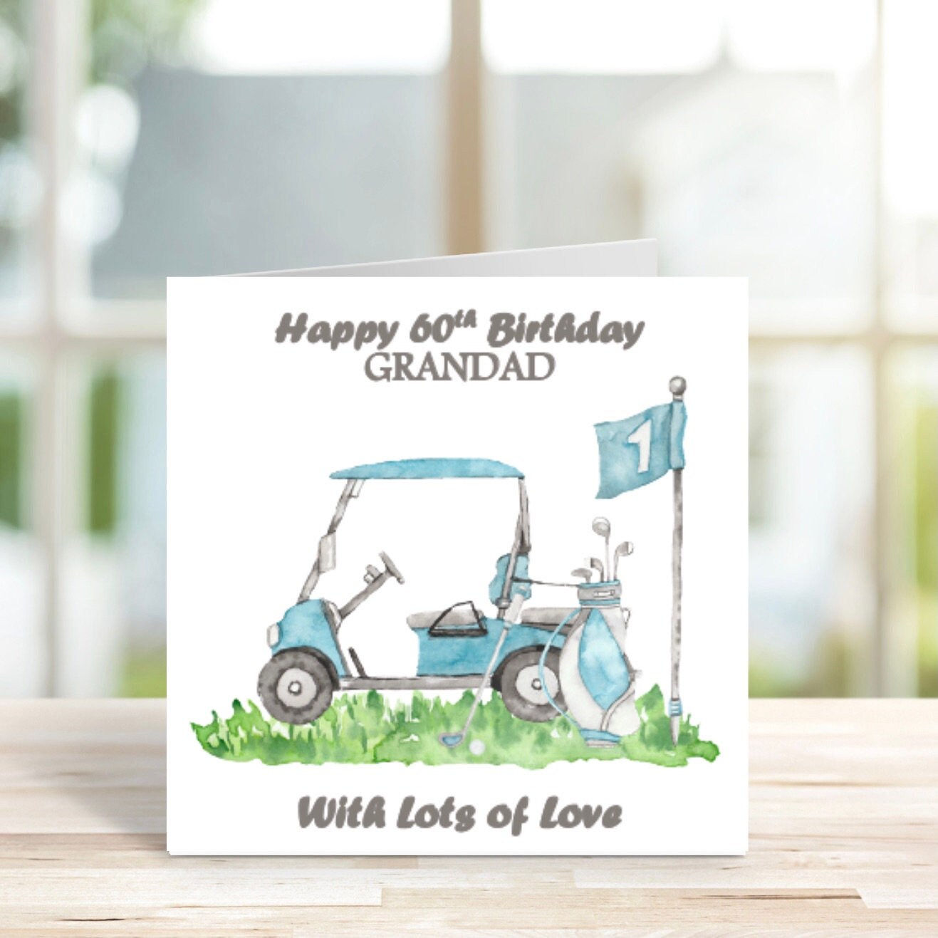 Personalised Golf Buggy Birthday Card, Golf Birthday Card, Golf ...