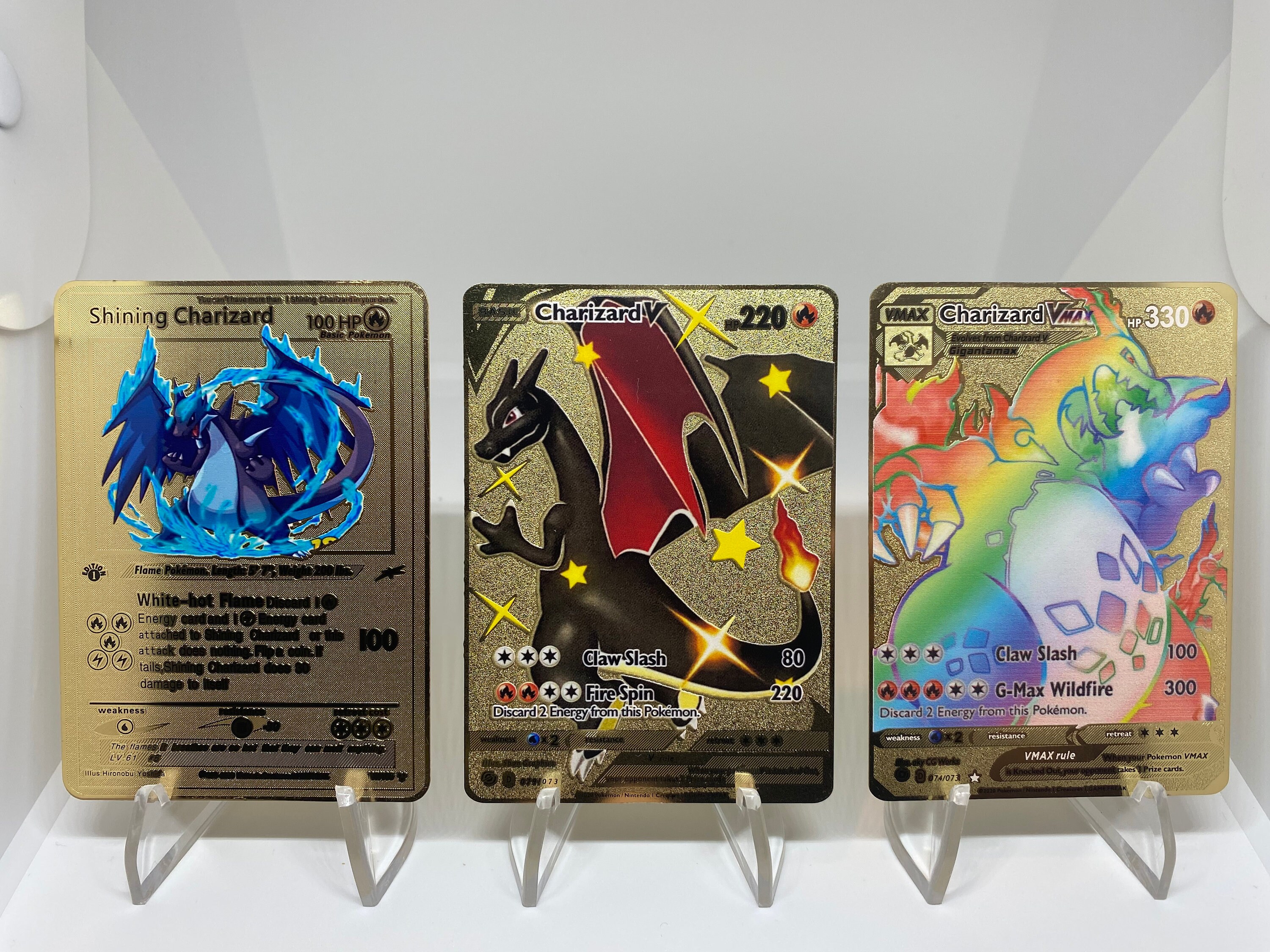 Charizard Gold Custom Pokémon Card | Etsy