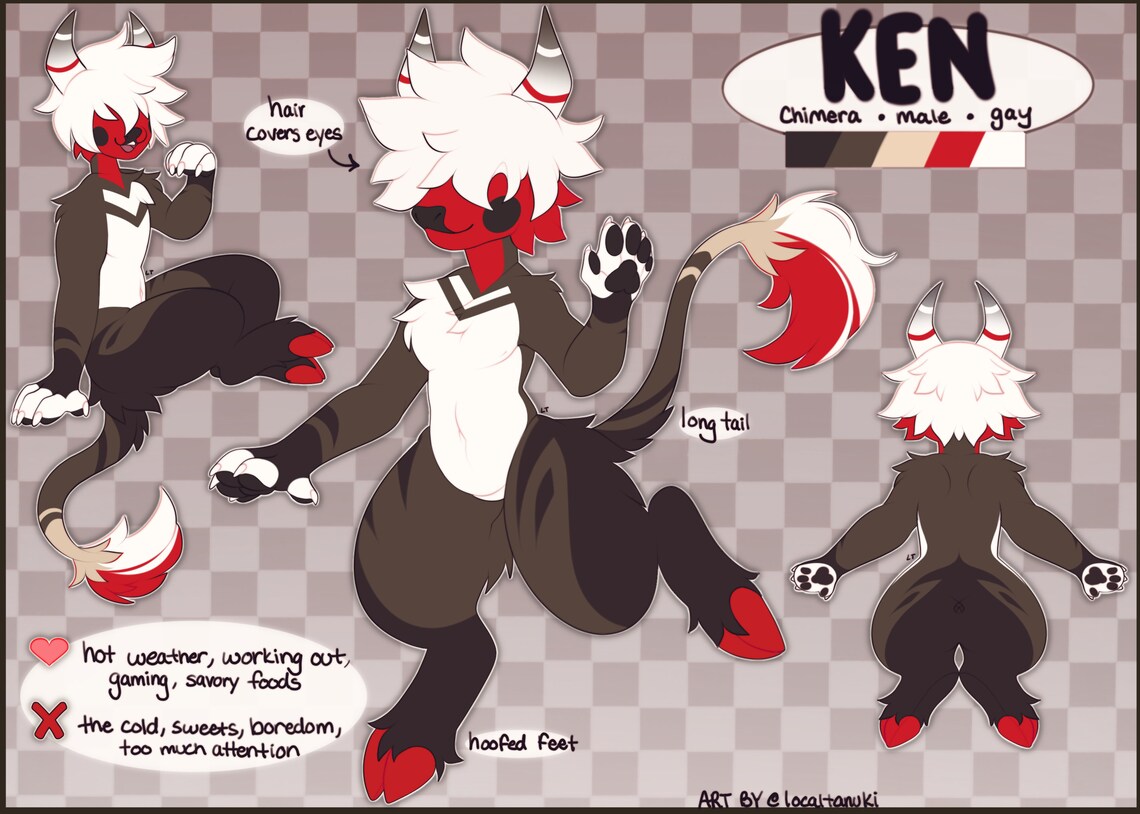 Simple Reference Sheet Custom Furry Art Commission Digital - Etsy
