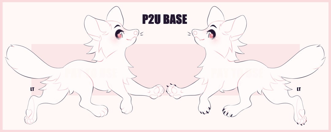 Dog Base | Base | Lineart | Wolf Base | Digital Lineart - Etsy