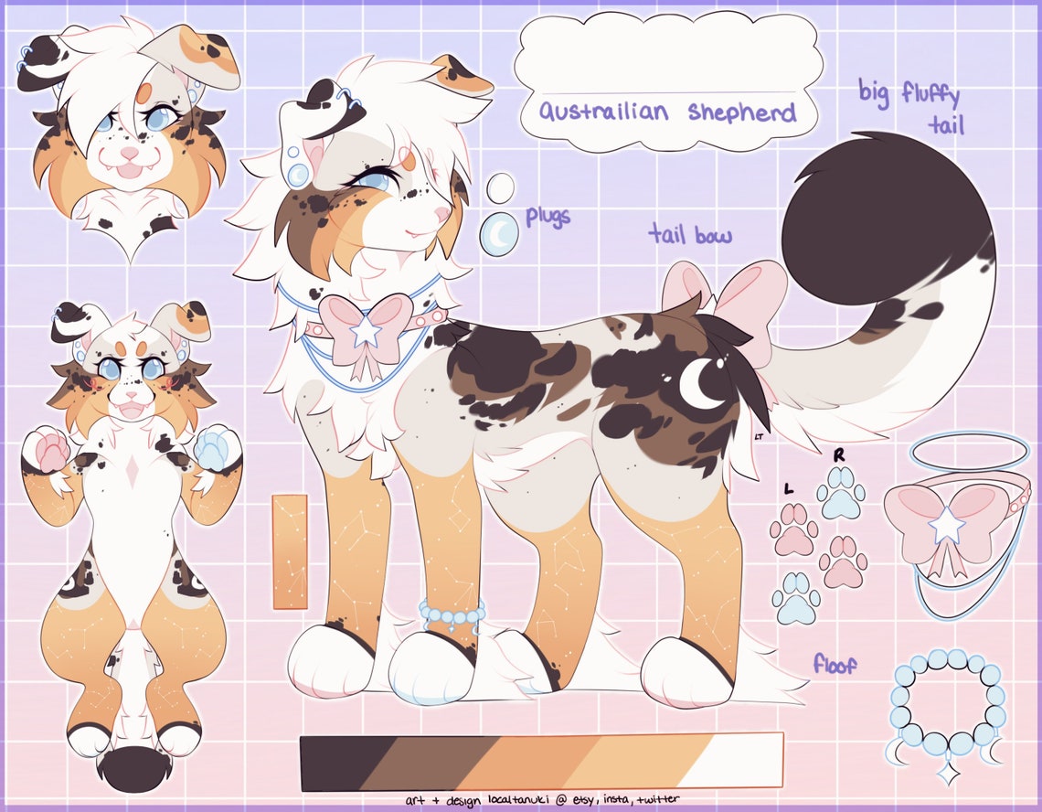 Simple Reference Sheet Custom Furry Art Commission Digital - Etsy