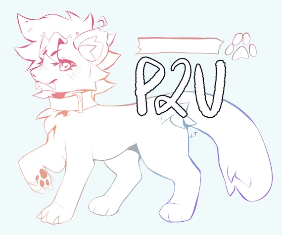 Feline Base Big Cat Base Lineart - Etsy