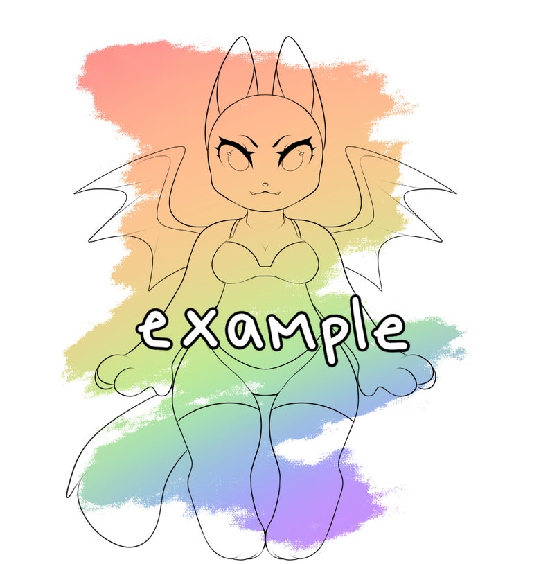 Chibi Anthro Base | Base | Lineart | Animal Base | Digital Lineart - Etsy