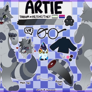 Detailed Reference Sheet Custom Furry Art Commission Digital Art - Etsy