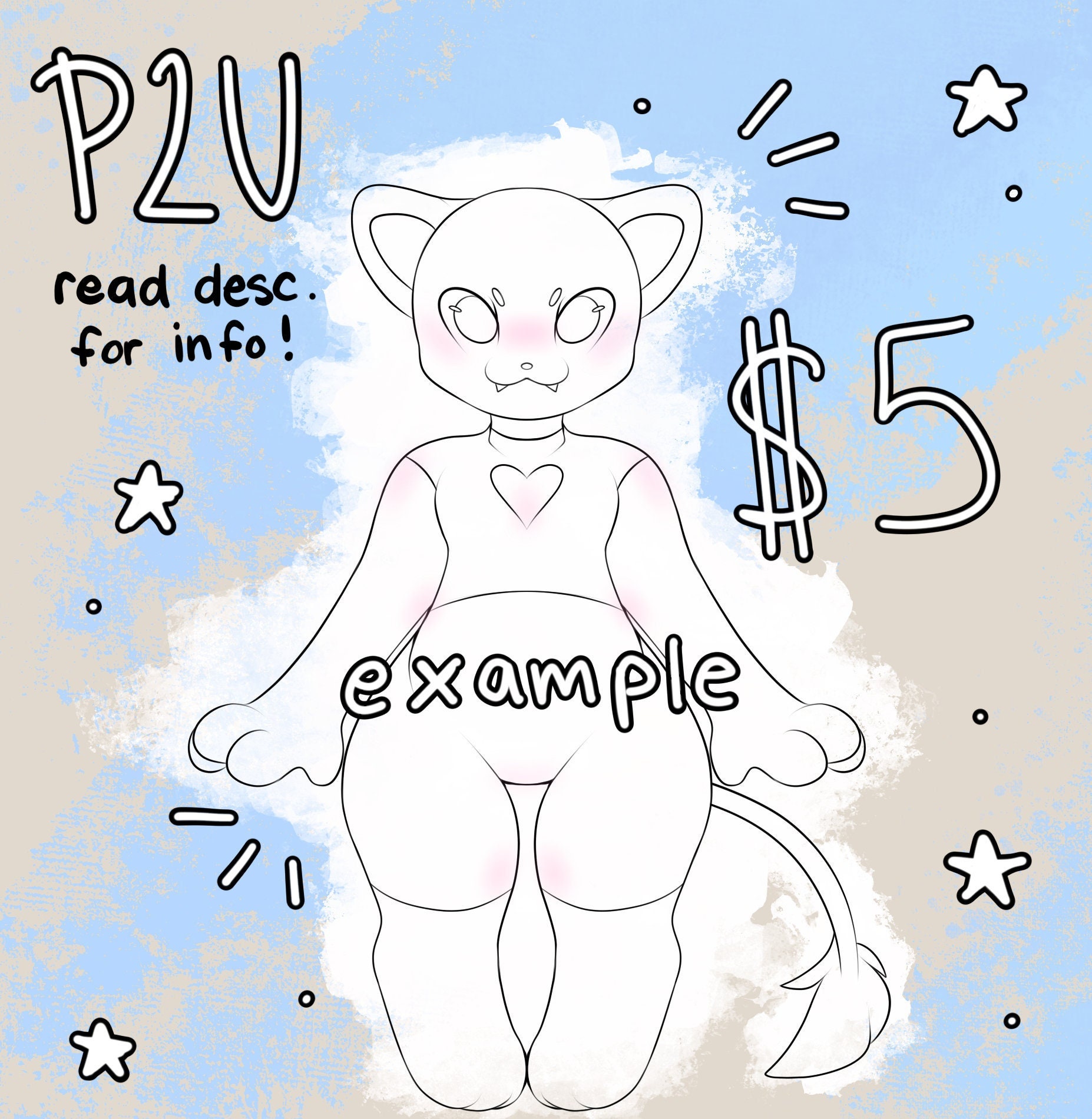 Chibi Anthro Base | Base | Lineart | Animal Base | Digital Lineart - Etsy