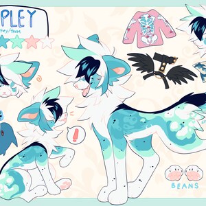 Detailed Reference Sheet | Custom Furry Art Commission | Digital Art - Etsy