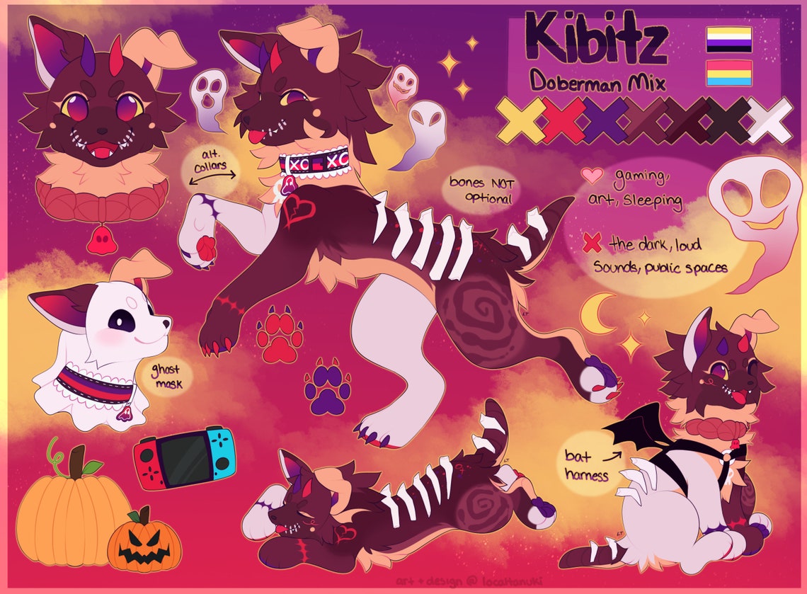 Detailed Reference Sheet Custom Furry Art Commission - Etsy