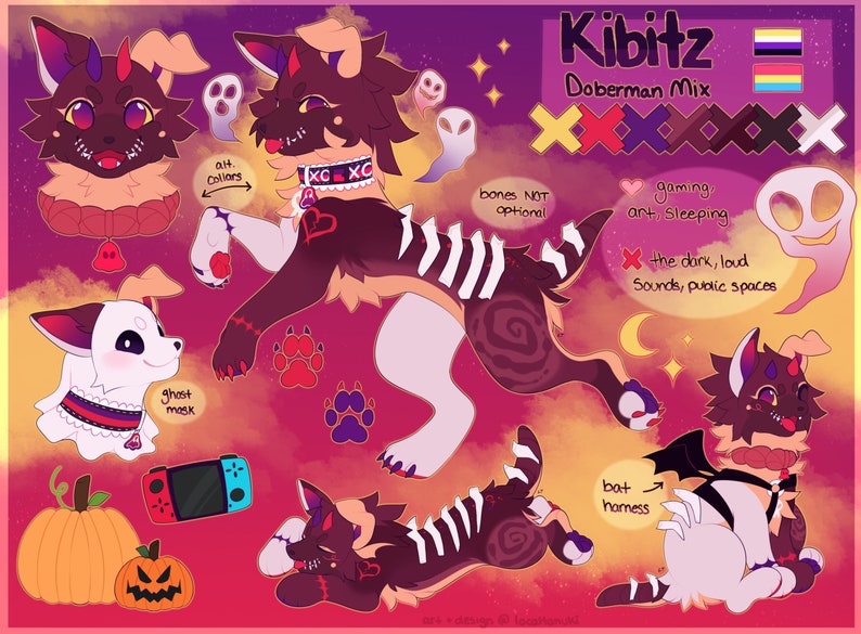 Detailed Reference Sheet Custom Furry Art Commission - Etsy Australia