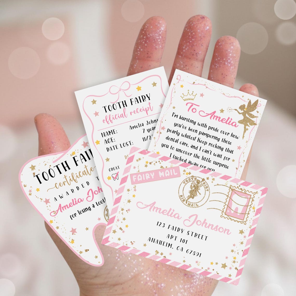 Editable Mini Tooth Fairy Letter | Fairy Letter | Fairy Receipt | Tooth ...
