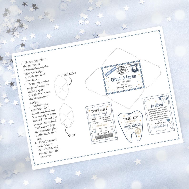 Editable Mini Tooth Fairy Letter | Fairy Letter | Fairy Receipt | Tooth ...