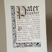 Hand-painted Pater Noster, Traditional Catholic Prayer Art, Catholic ...