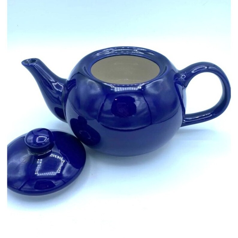 Vintage Designpac Cobalt Blue Tea Pot/stands 5 1/2 Inches Tall - Etsy