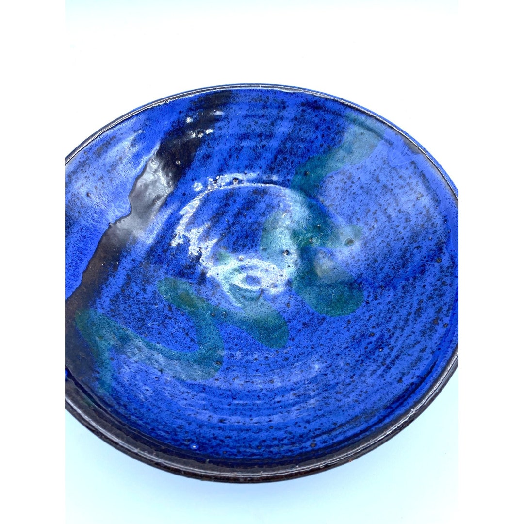 Midnight Blue Hand Made Art Pottery Bowl /signed - Etsy