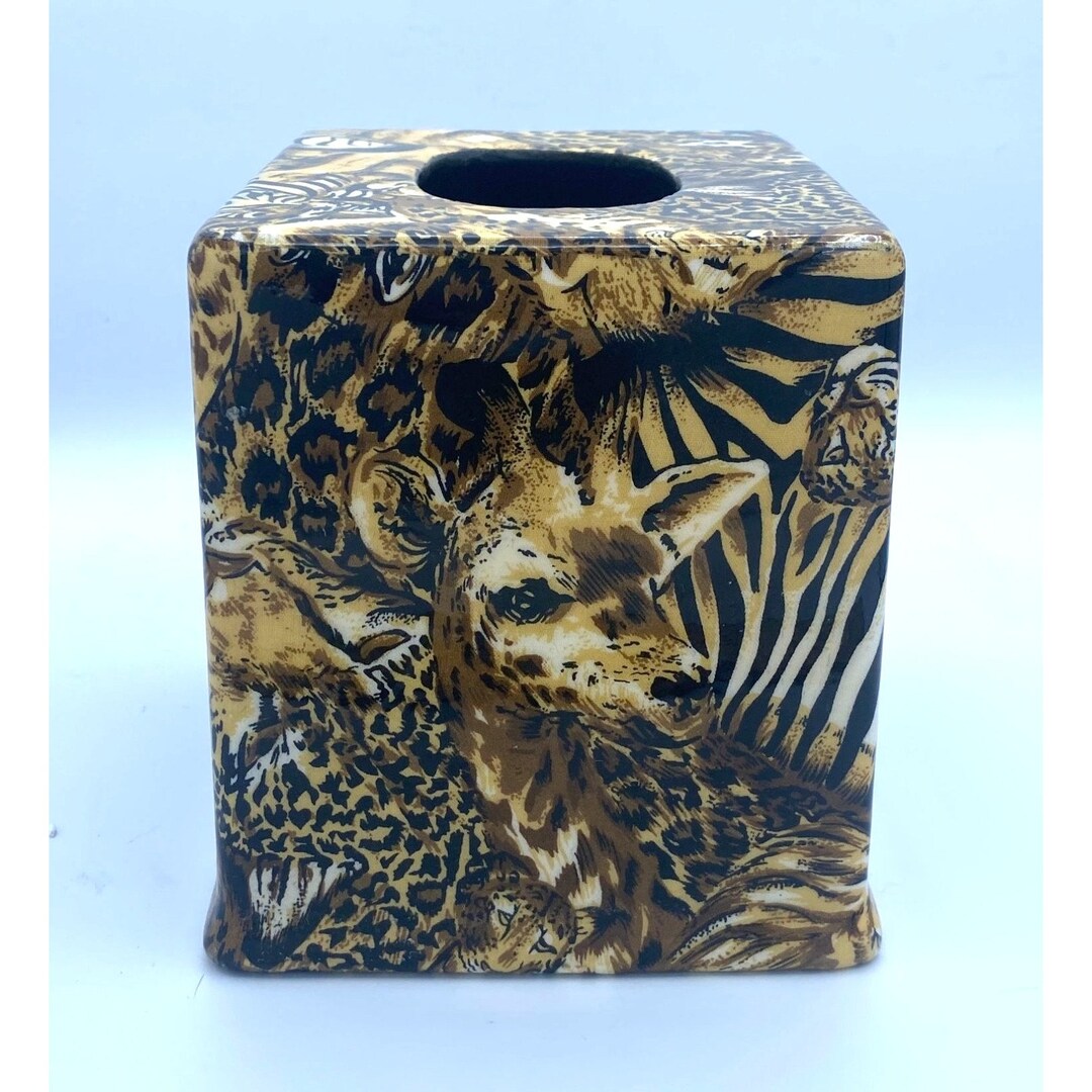 African Safari Animals Designer Tissue Box Holder Cover - Etsy