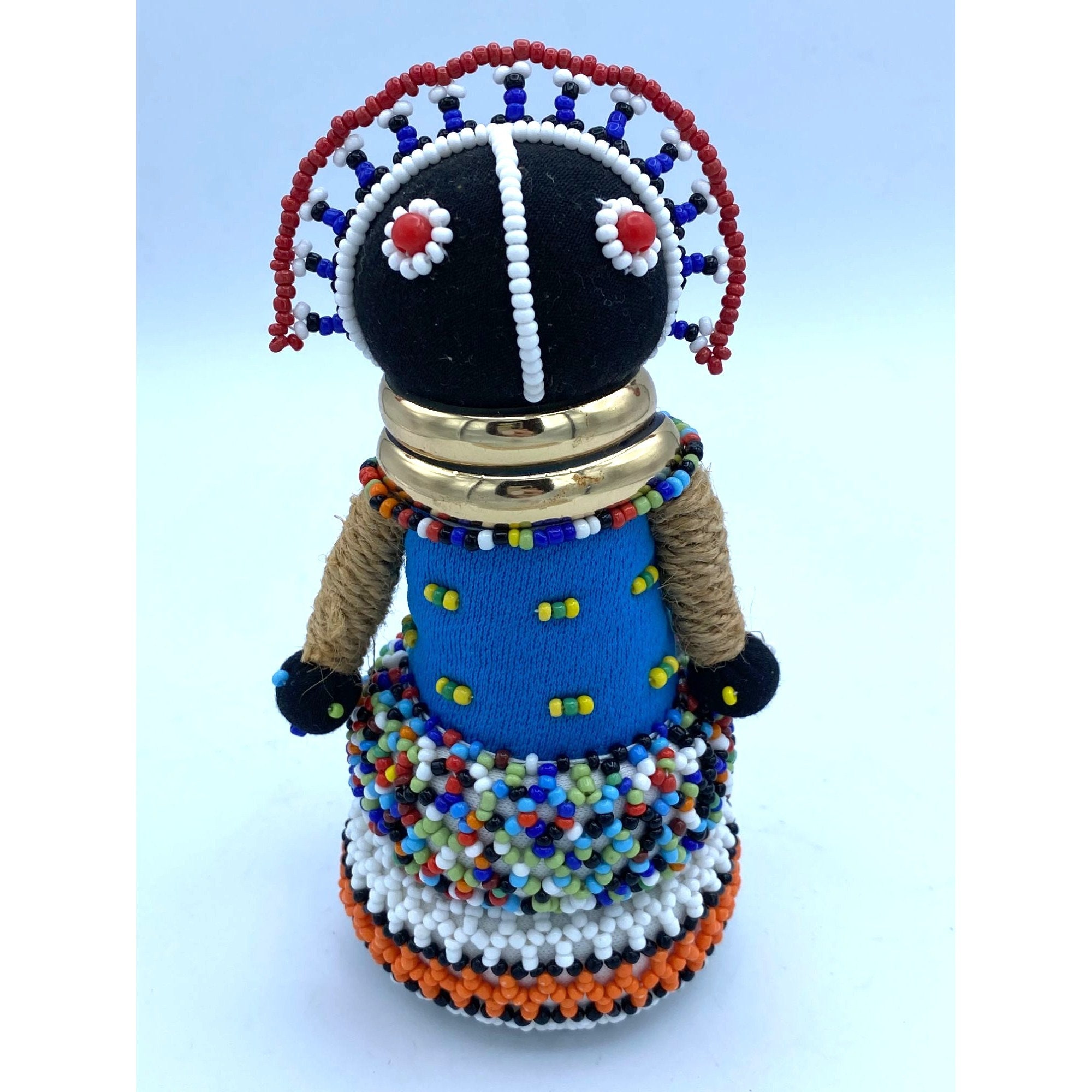 Ndebele Beaded Doll Tribal 6 1/2 Hand Crafted Art Africa Mopan South ...