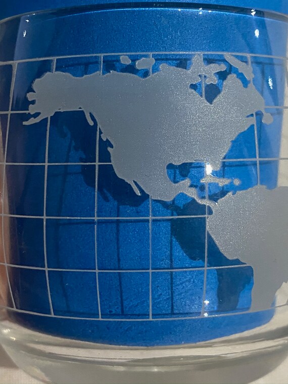 Vintage Nestle World Globe Map /japan Set of 2 Glass Coffee - Etsy