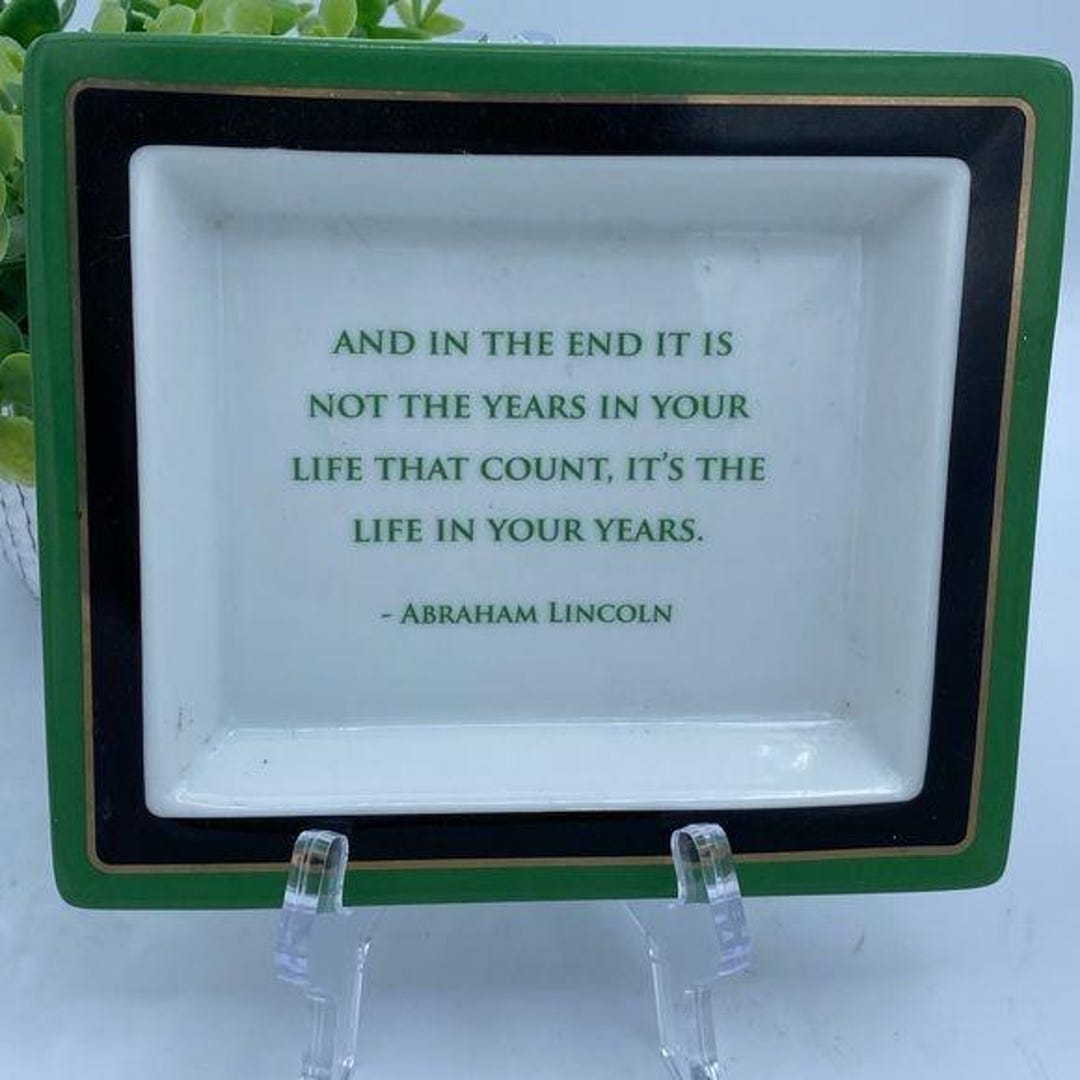 Abraham Lincoln Famous Words Porcelain Trinket Dish - Etsy