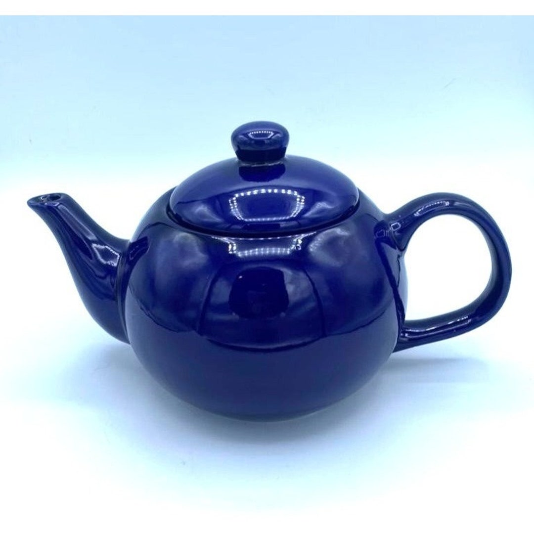 Vintage Designpac Cobalt Blue Tea Pot/stands 5 1/2 Inches Tall - Etsy