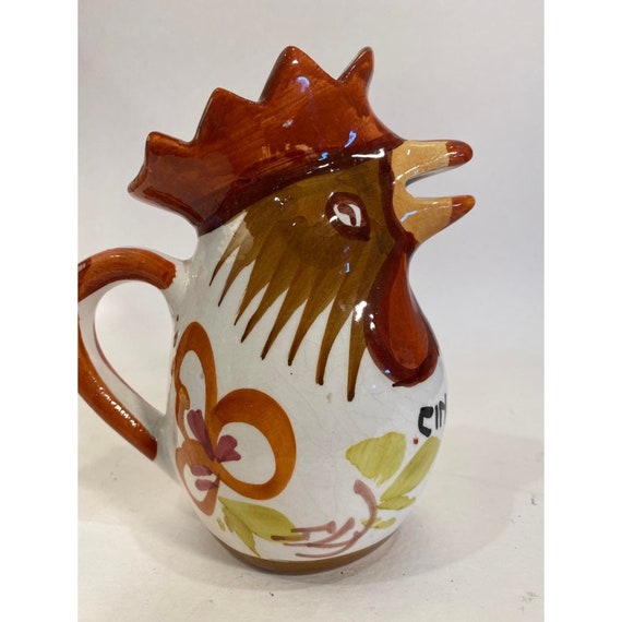 Bassano Italy Rooster Pitcher Italian Pottery Hand Painted - Etsy