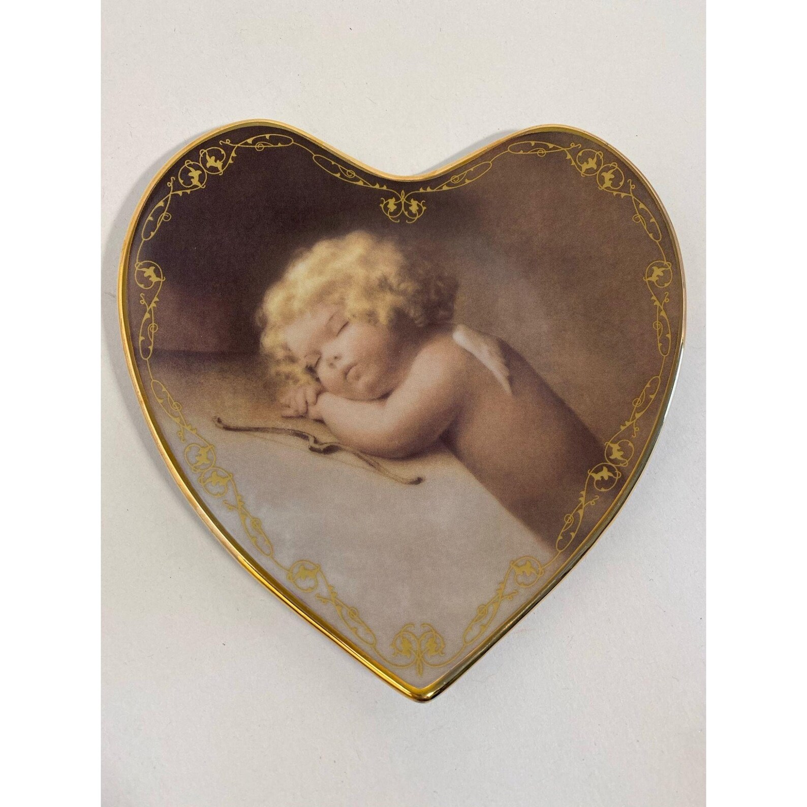 Sweet Slumber Heart Shaped Angel Plate by Bessie Pease Gutmann | Etsy