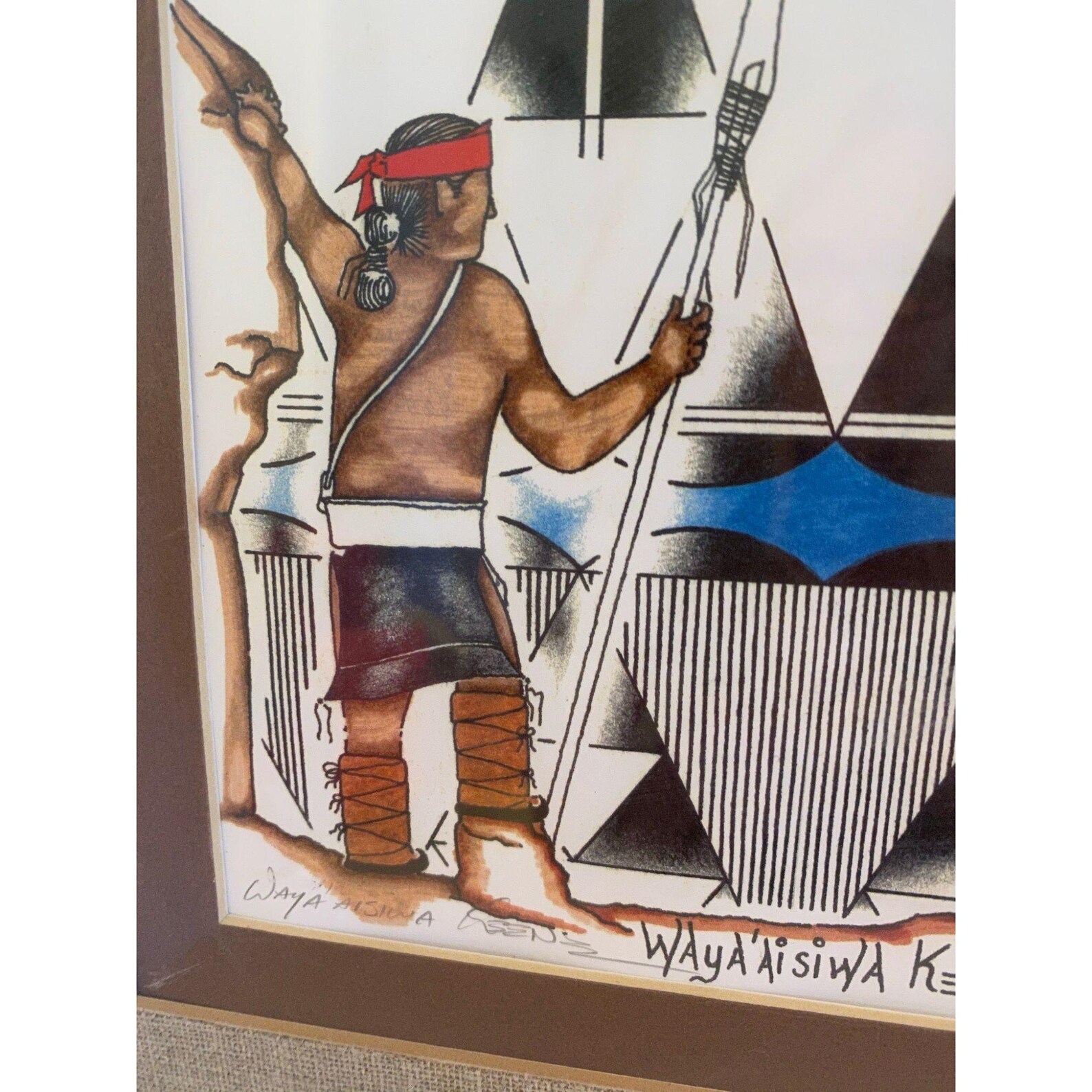 Waya Aisiwa Keene Pueblo Art Print Signed/ Native Art/ New Mexico - Etsy