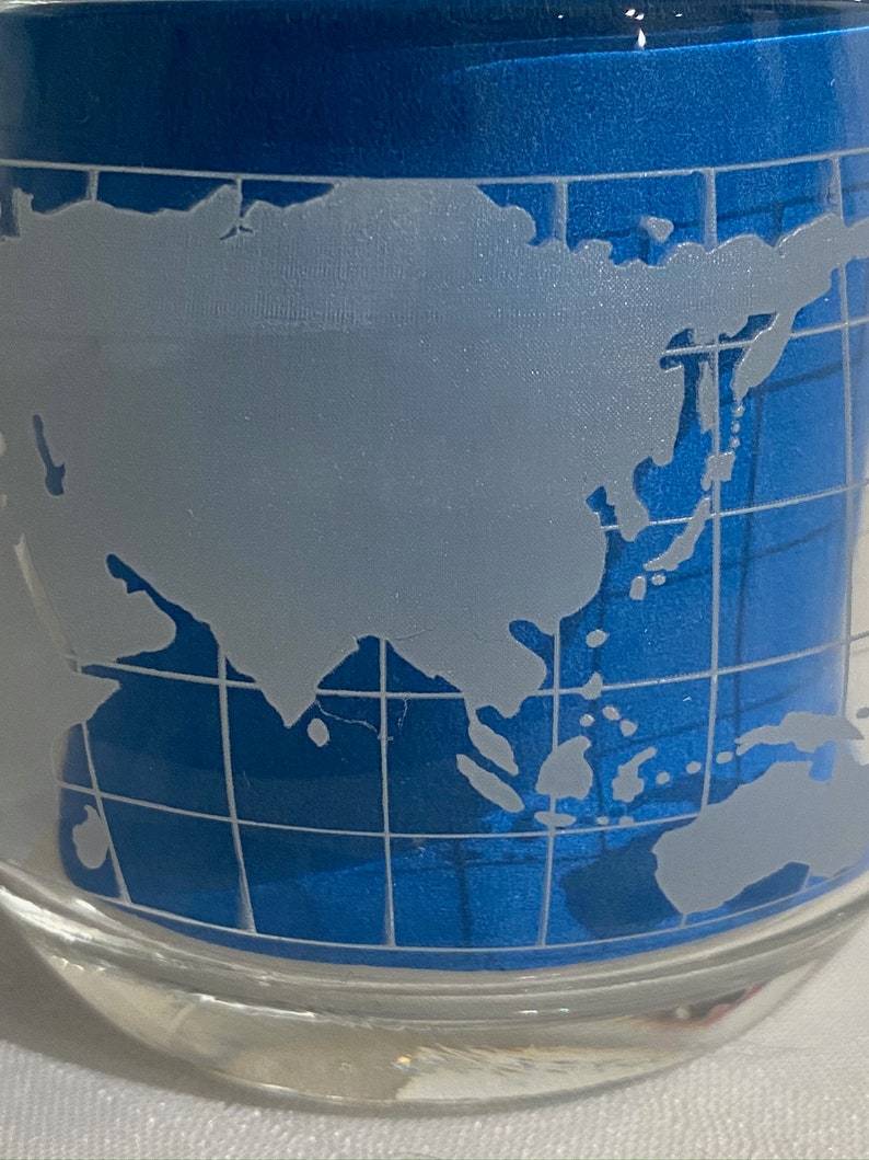 Vintage Nestle World Globe Map /japan Set of 2 Glass Coffee - Etsy
