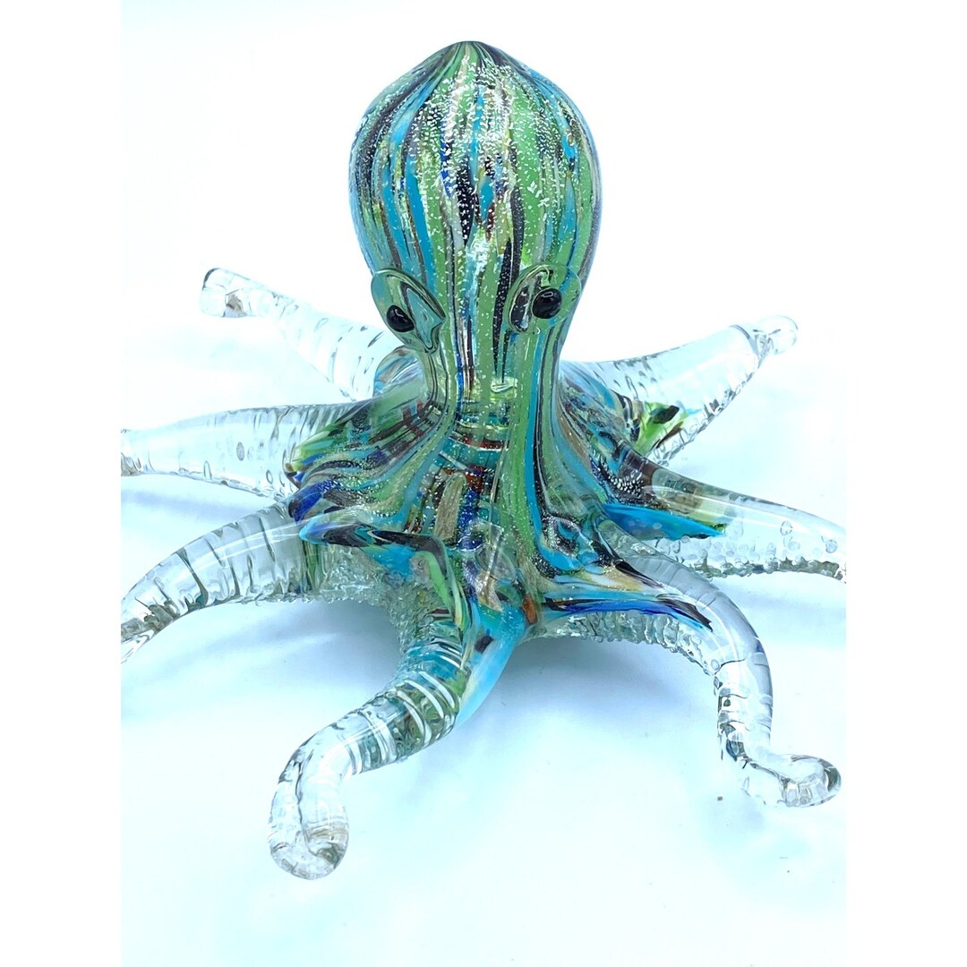 Hand Blown Octopus Art Glass Ocean Nautical Decor - Etsy