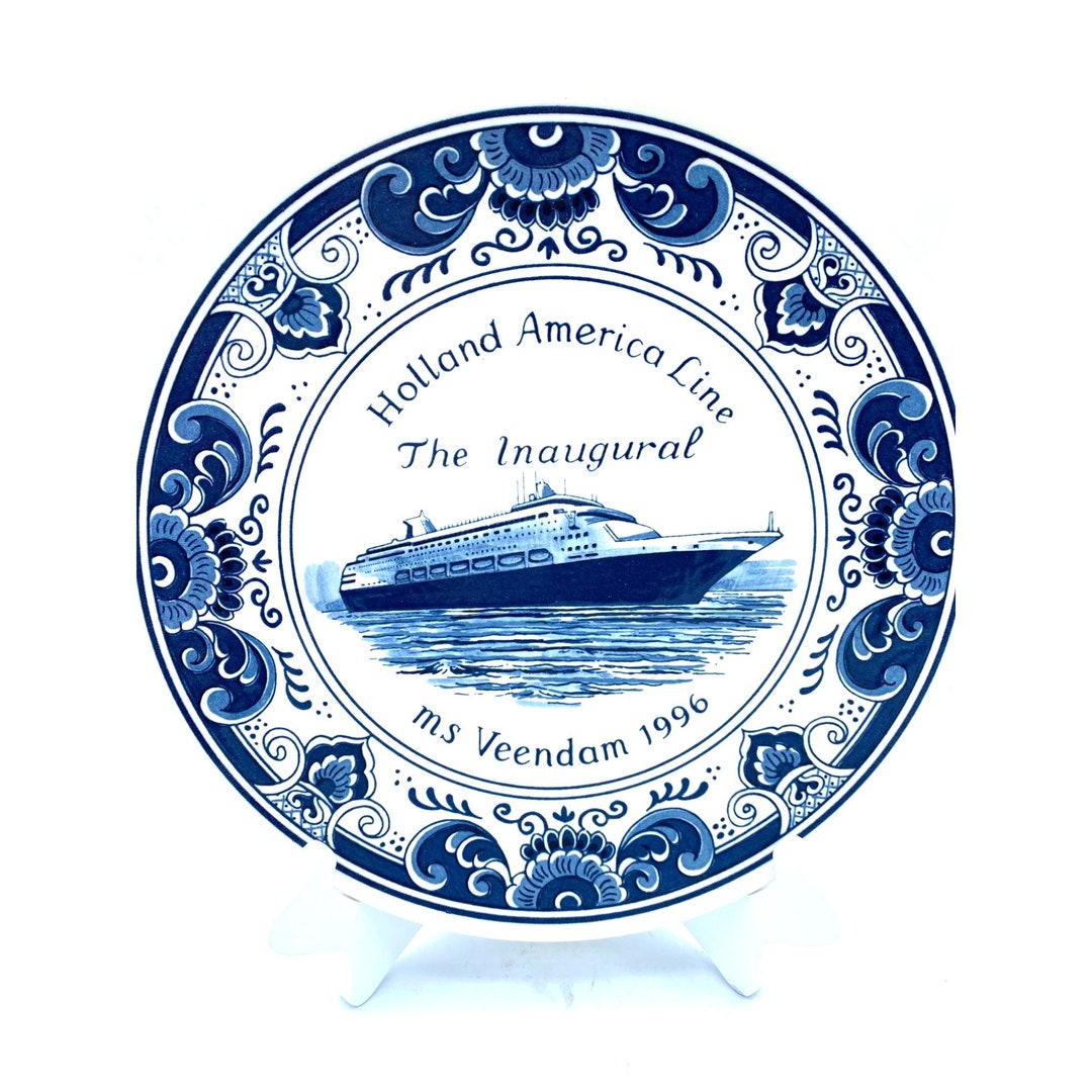 Holland America Cruise Ship Line SS Veendam Inaugural Cruise 1996 Plate ...