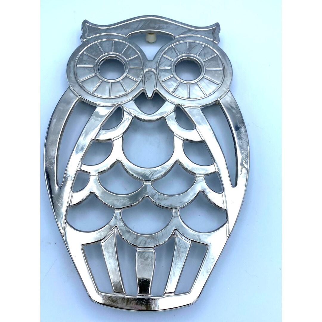 Owl Silver Metal Trivet Kitchen Decor /home Decor - Etsy