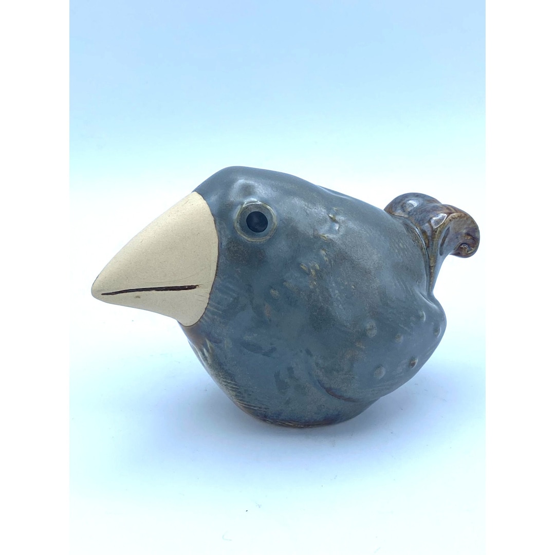 Hand Made Hand Painted Glaze Pottery Chubby Bird Decor - Etsy