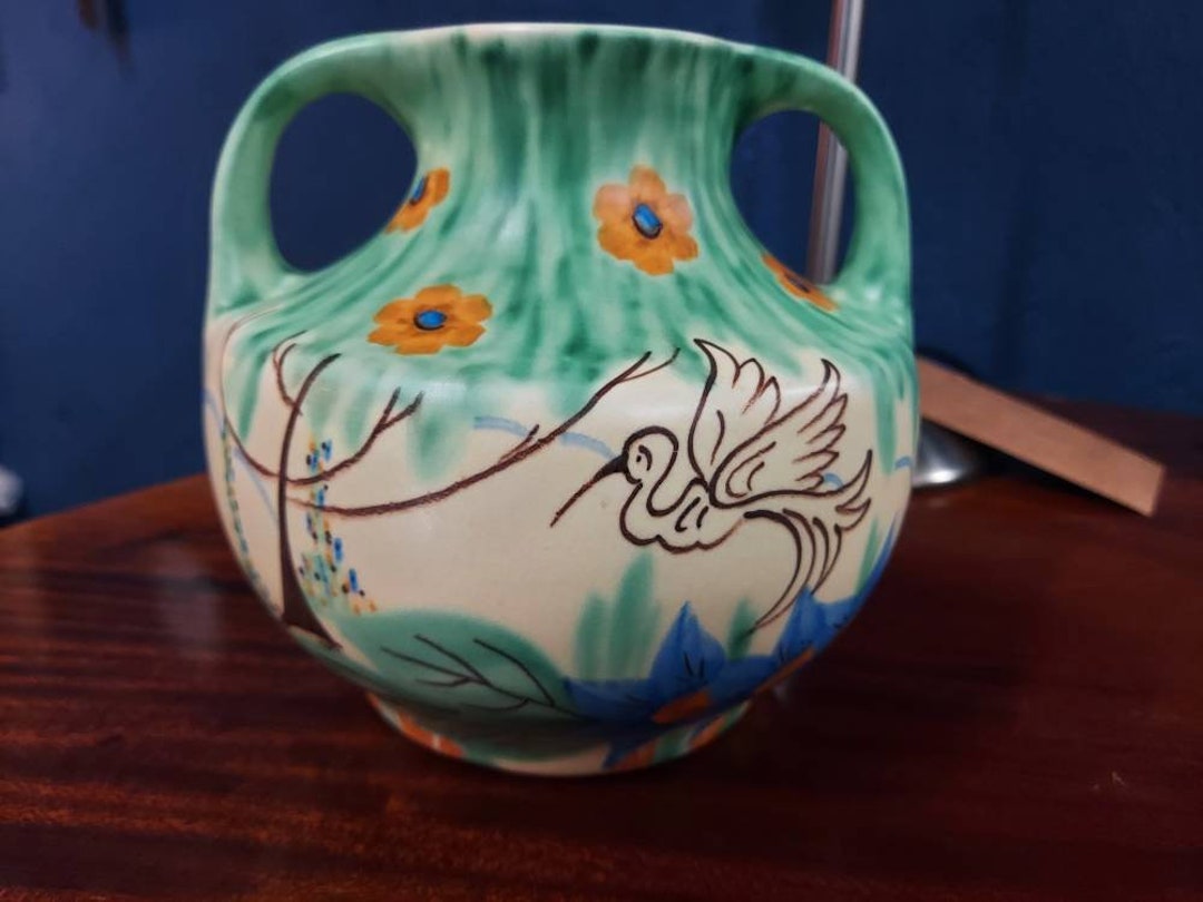 Flaxman Ware | Wade Heath Pottery | Art Deco | Birds | Vase | Vintage ...