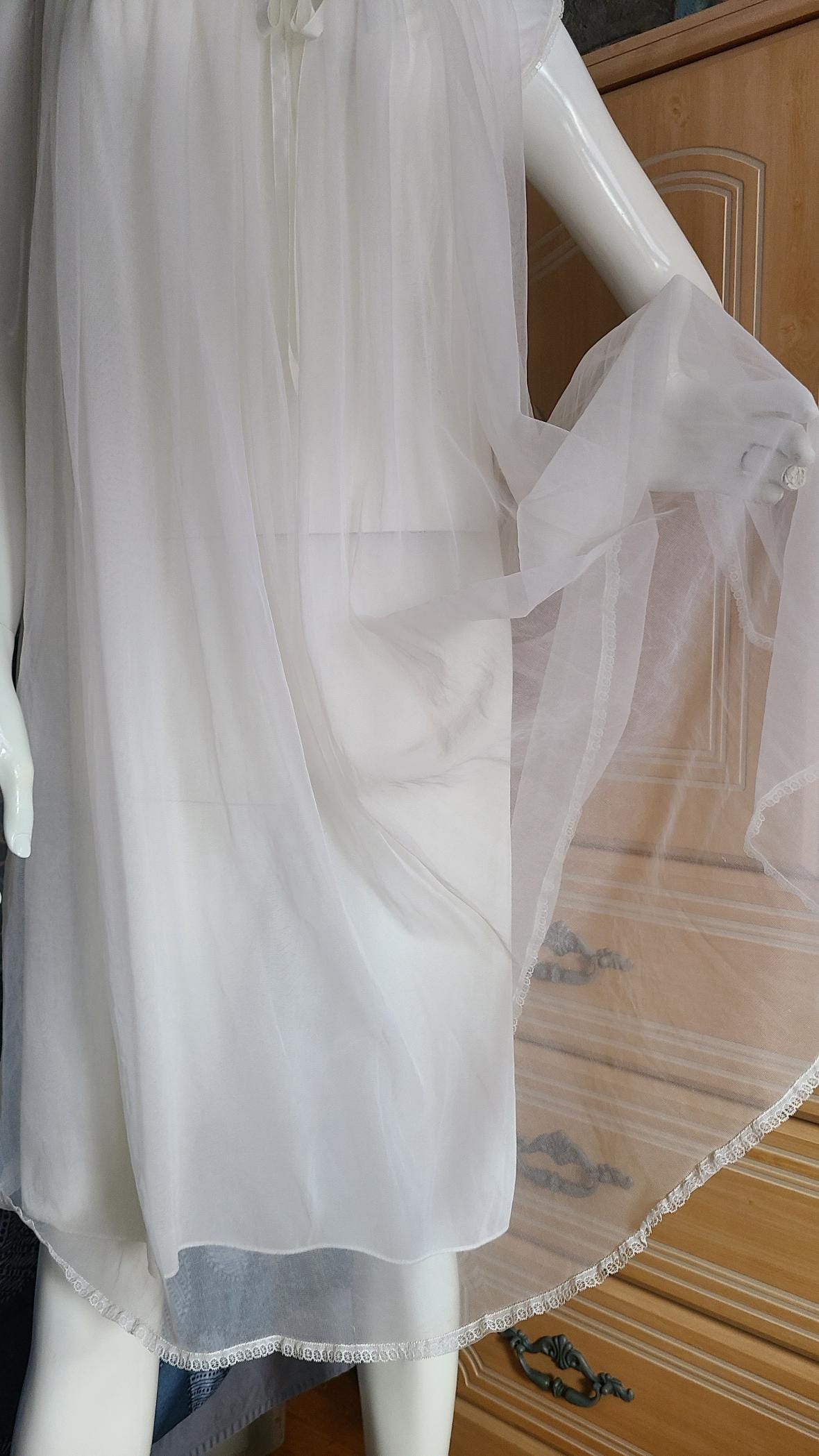 1960's 100% Nylon ''louis Jean'' Negligee Vintage Negligee Peignoir ...