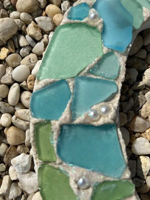 Sea Glass Letters Initial Wall Art Glass Wall Hanging - Etsy